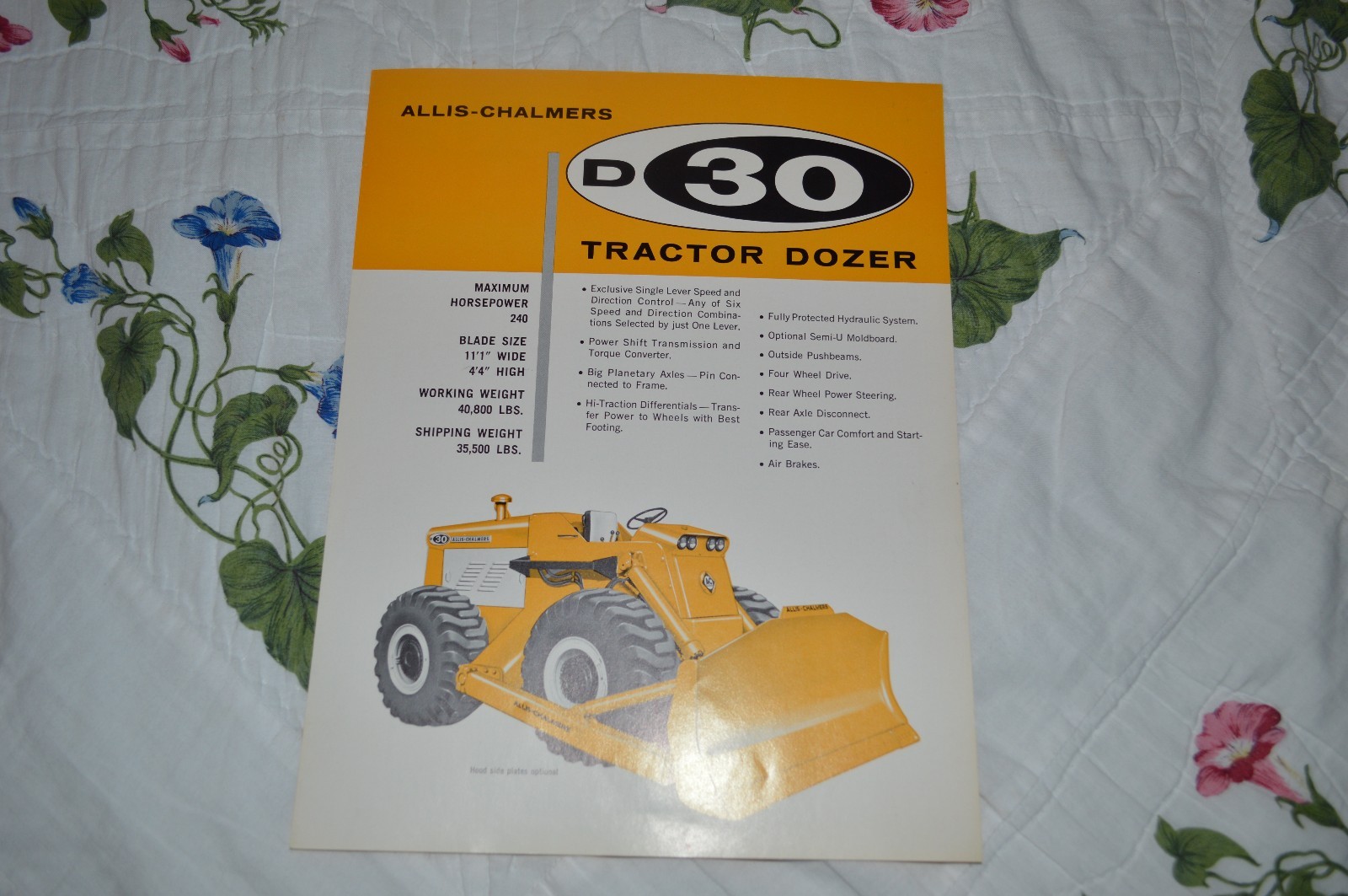 Allis Chalmers D30 Wheel Tractor Dozer Dealers Brochure YABE11 Ver33 | eBay
