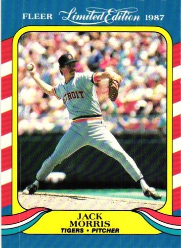 1987 FLEER LIMITED EDITION JACK MORRIS BASEBALL CARD | eBay