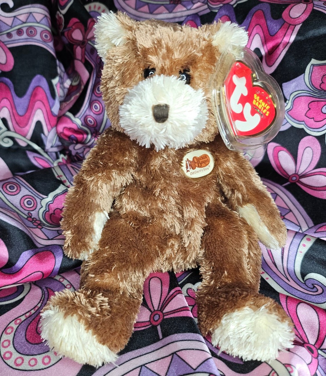 OLD TIMER The Bear ️ MWMT Mint TY Beanie Baby Cracker Barrel Exclusive | eBay