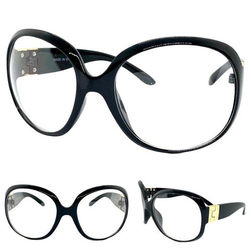 Women Oversized Vintage Retro Style Clear Lens EYE GLASSES Large Big ...