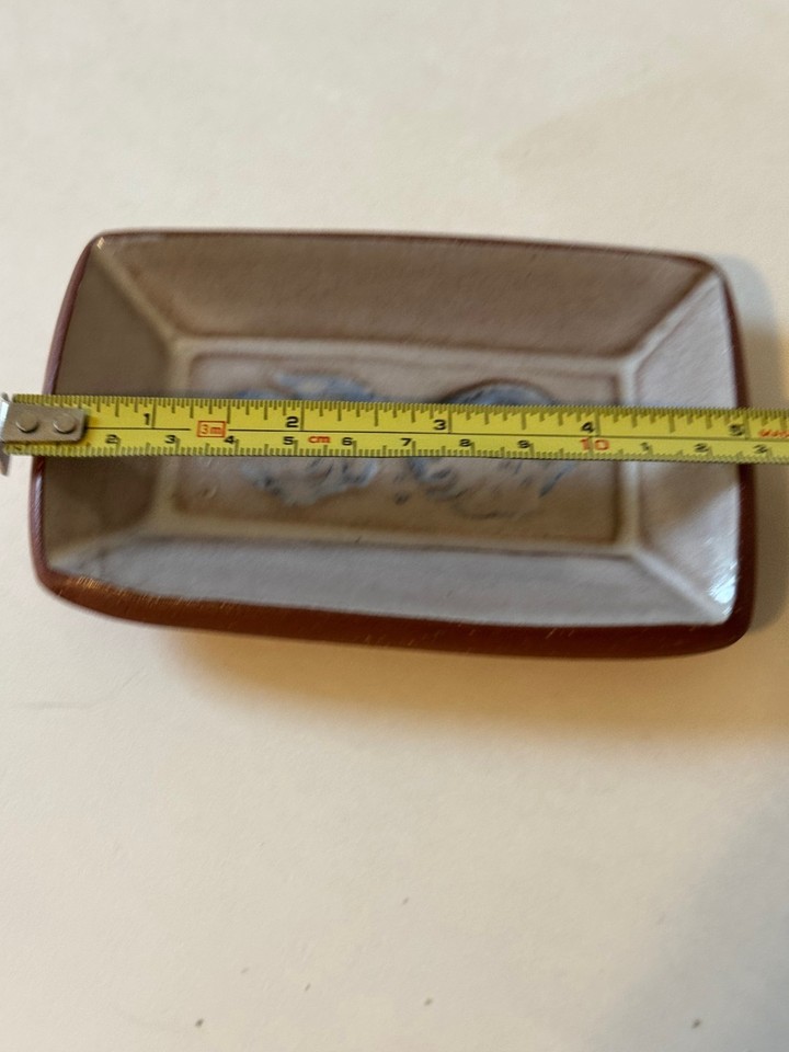 2 MCM Vintage Denis Vibert MCM Pottery Small Platters Pine Treen Kiln ...