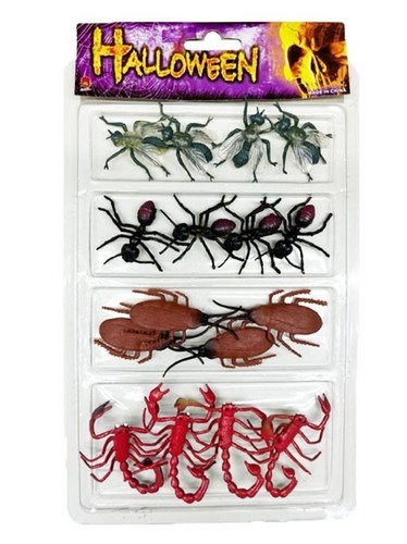 Creepy Crawly Pk 9 Fake Bugs & Insects Prank Novelty Life Like Plastic ...