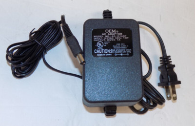 OEM AC Adapter Power Supply Model AD-101ADT Input 120VAC 60Hz 18W ...
