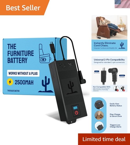 The Blue Cactus Universal Battery Pack for Reclining Furniture with LCD ...