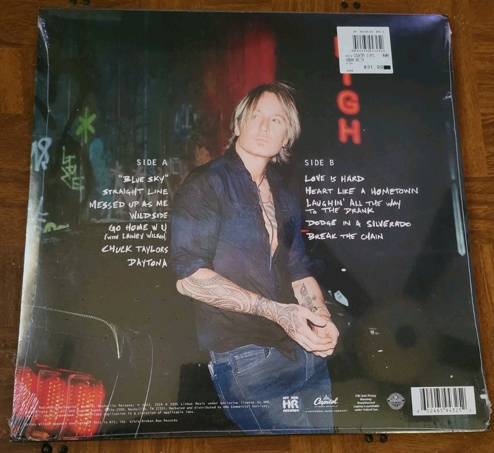 Keith Urban Tangerine Vinyl LP Record, High. Brand New. Still Wrapped ...