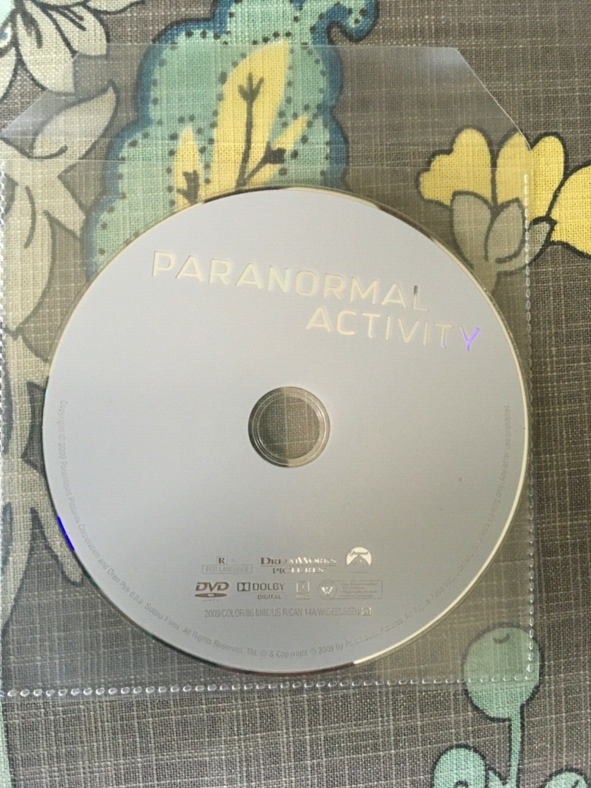 Paranormal Activity (DVD, 2009) disc only in very good condition ...