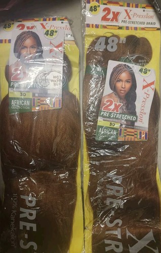 X-pression Expression Ultra Braiding Hair 2X Color 30 African ...