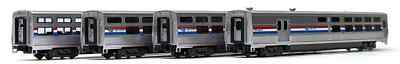 Kato N Scale ~ Viewliner II 4-Car Set Amtrak Phase III Heritage Scheme ...