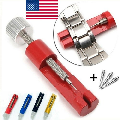 Metal Adjustable Watch Band Bracelet Repair Tools Link Pin Remover + 3 ...