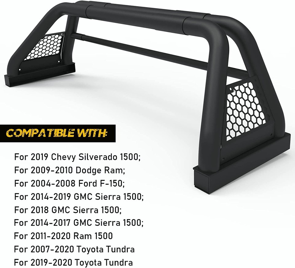 2015-2023 Ford F150 99-23 Ford F250/F350 Sport Roll Bar Chase Rack Bed ...
