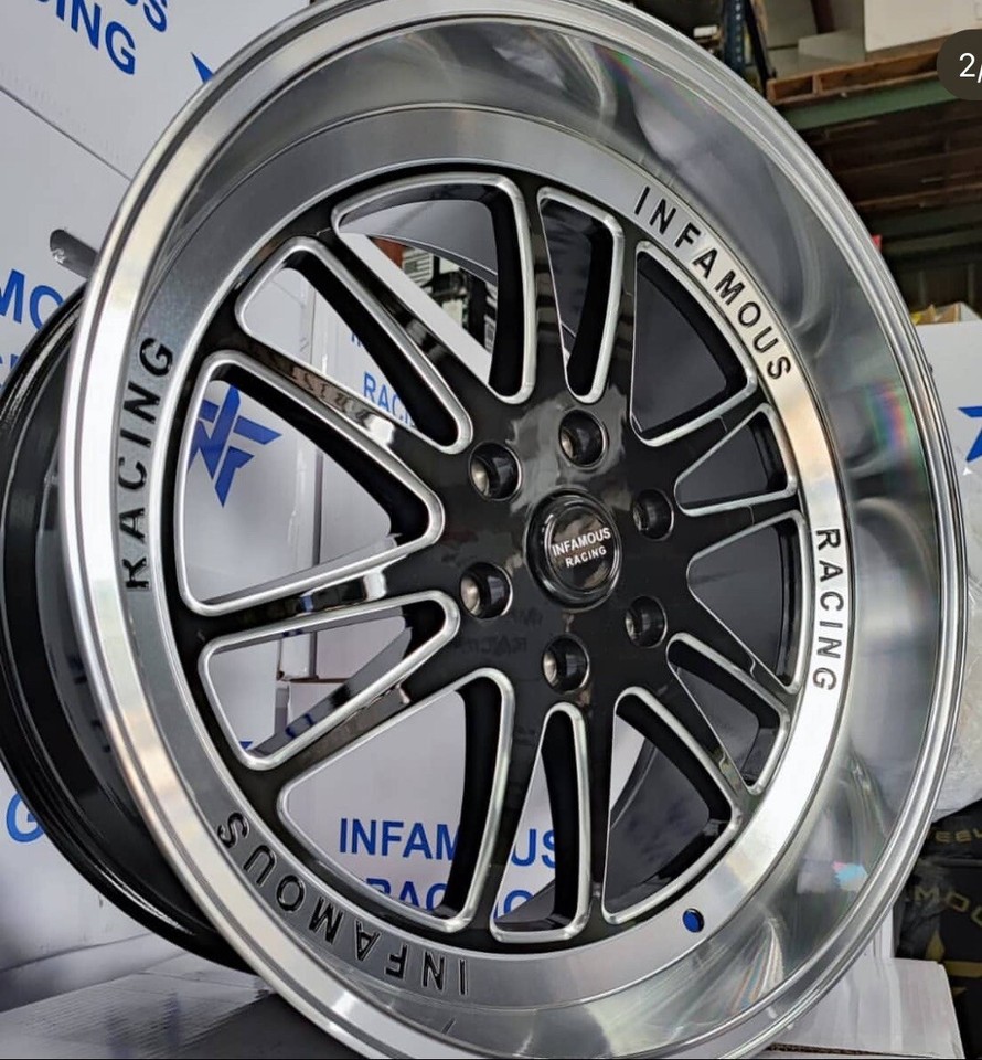 6x5.5/6x139.7 22x9 front 22x11 rears light weight wheels Infamous ...