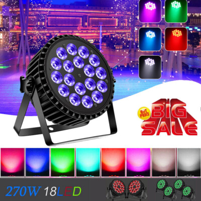 270W Par Can Light RGBW 18 LED Strobe Beam DMX DJ Disco Party Show ...