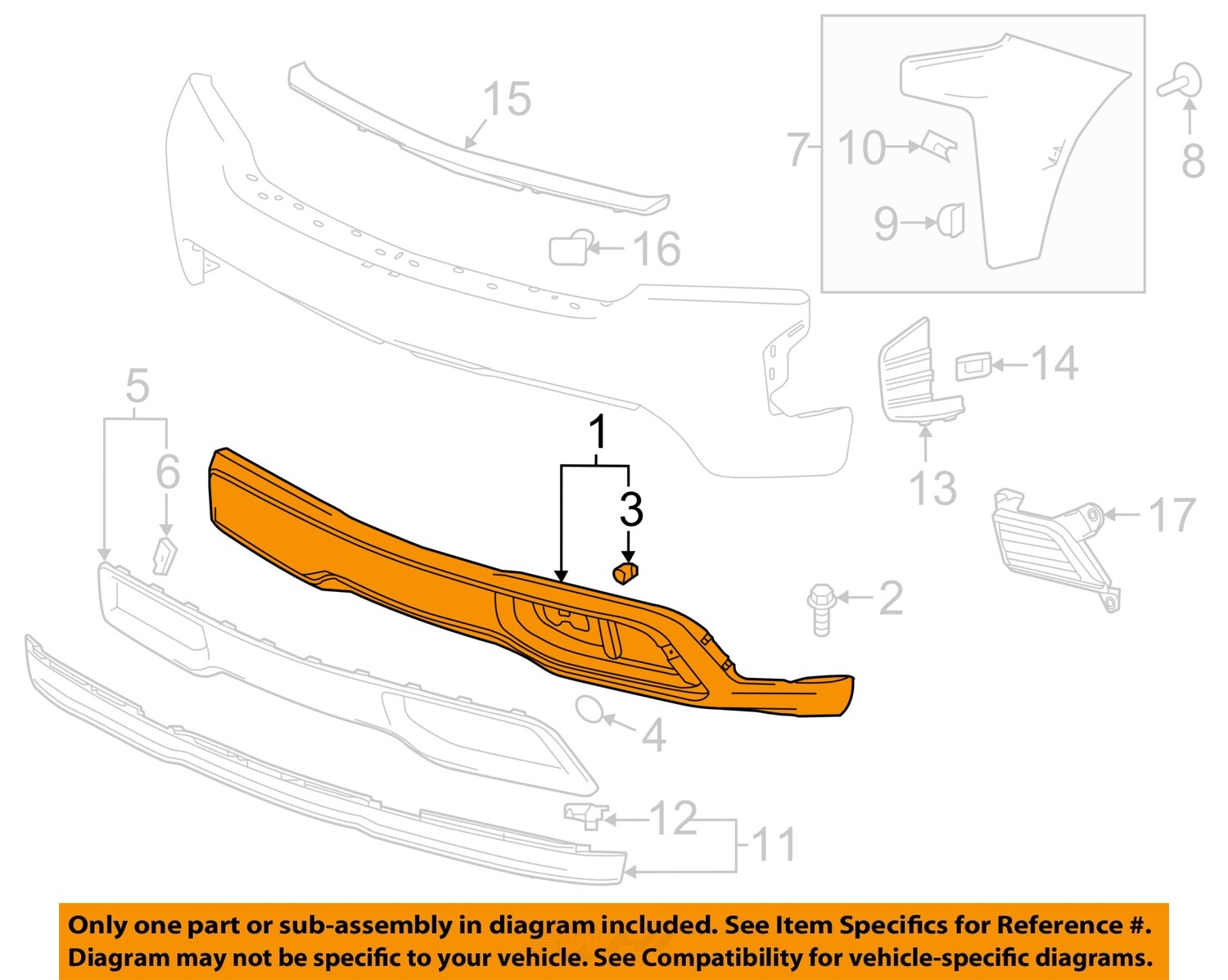 GM OEM 19-22 Silverado 1500 LTD Bumper Components-Lower Cover 84219073 ...
