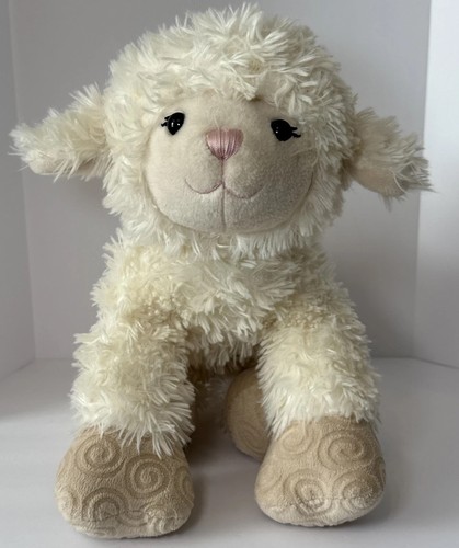Build a Bear Vanilla Swirls Lamb Sheep Plush White Cream Stuffed Animal ...