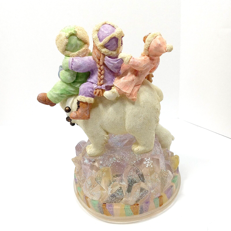 San Francisco Co Music Box Winter Wonderland Kids Riding on Bear Ruth ...