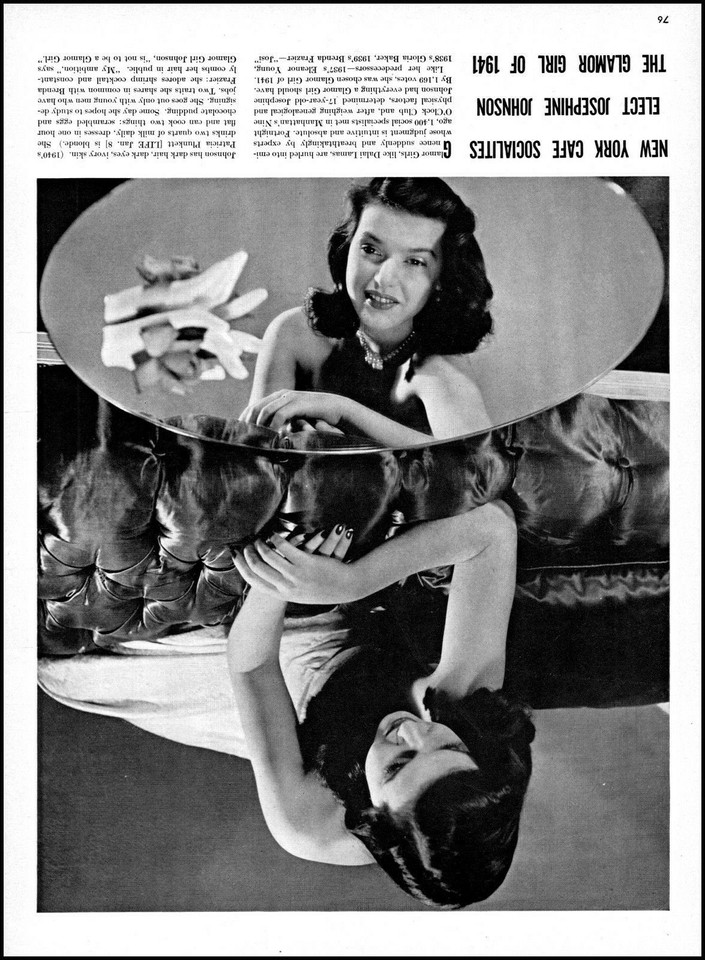 1940 Josephine Johnson Glamor Girl 1941 NY Socialites vintage print ad ...