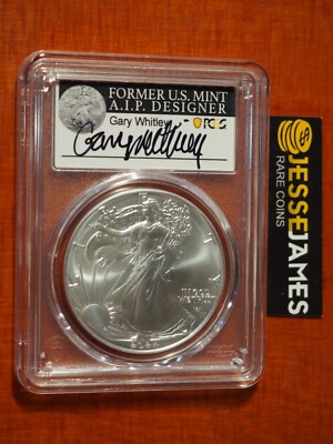 2024 (P) SILVER EAGLE PCGS MS70 STAR PRIVY GARY WHITLEY HAND SIGNED POP ...