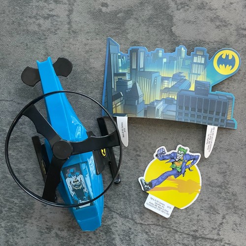 Vintage DC Comics Batman Helicopter Birthday Party Cake Topper Set ...