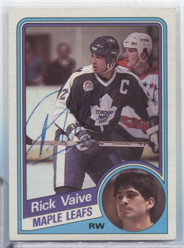 Rick Vaive Leafs Autographed 1984 Topps #138 w/COA 101023MLCD54 | eBay