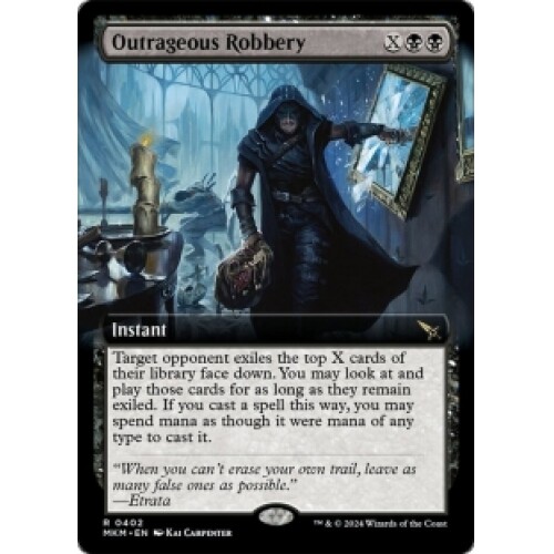 Outrageous Robbery (extended Art) X4 M/NM Magic MTG Murders At Karlov ...