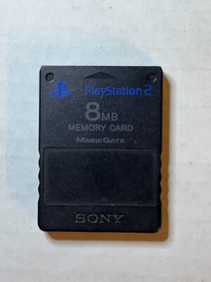 Sony PlayStation 2 Memory Card Clear Black OEM PS2 Genuine Official ...