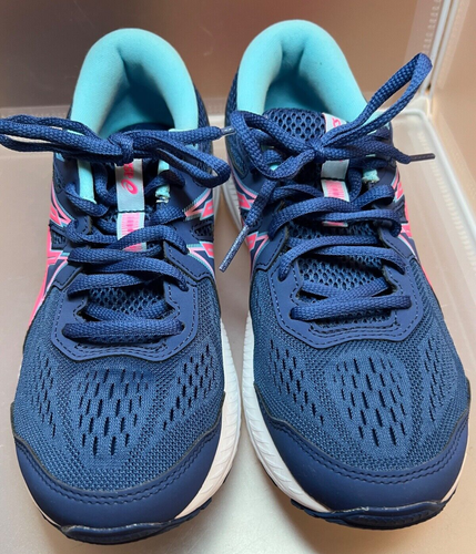ASICS Women's Gel-Contend 7 Running Shoe Midnight Blue/Hot Pink Size 8 ...