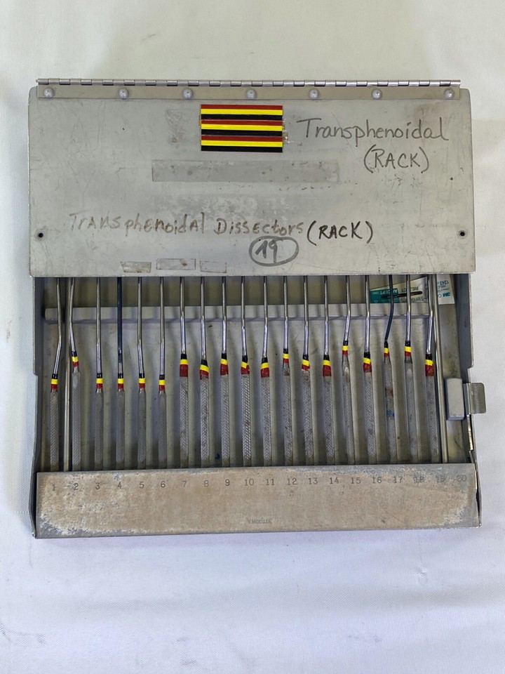 Set of 19 V. Mueller Transsphenoidal Dissector Instrument Set w/ Case ...