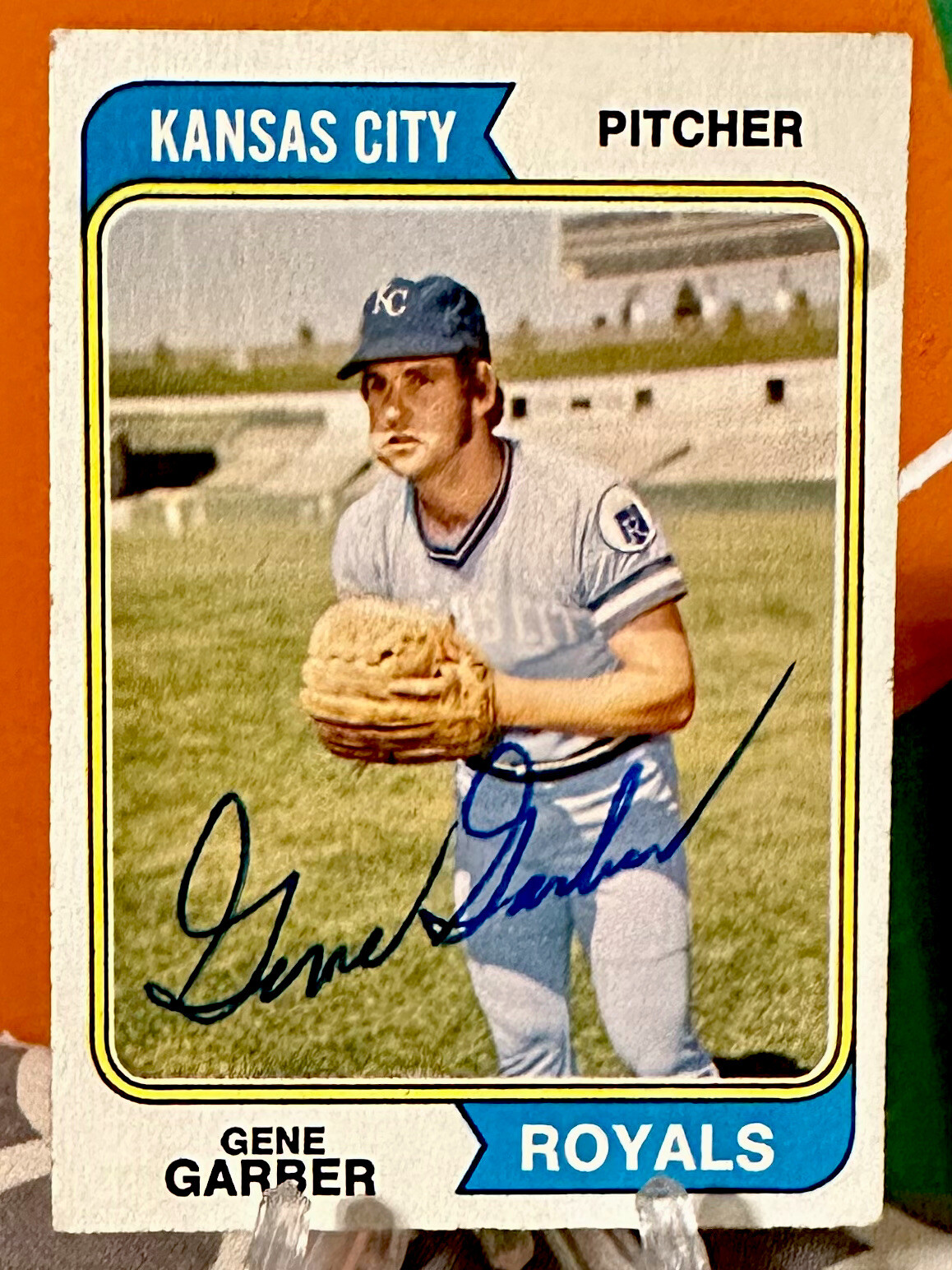 GENE GARBER 1974 Topps #431 Autographed Royals Rookie RC Auto Signed ...