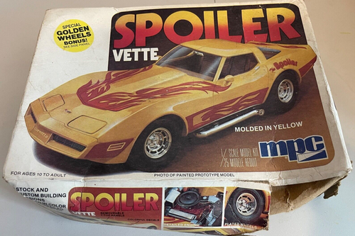 1979 MPC 1/25 Spoiler Vette T-Top Molded In Yellow Model Kit | eBay