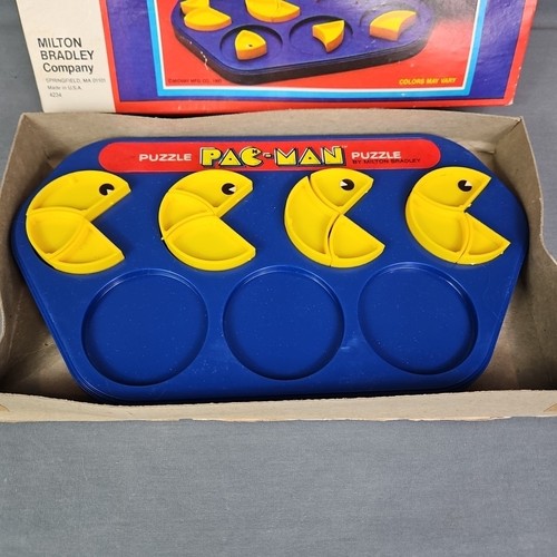 Vintage 1982 PAC-MAN Milton Bradley #4234 Puzzle Board Game Orig Box ...