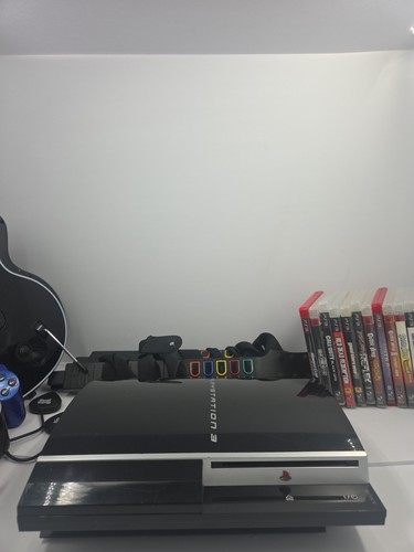 Sony PlayStation 3 PS3 CECHL01 80GB Console Bundle 16 Games 3Ctrls 2 ...