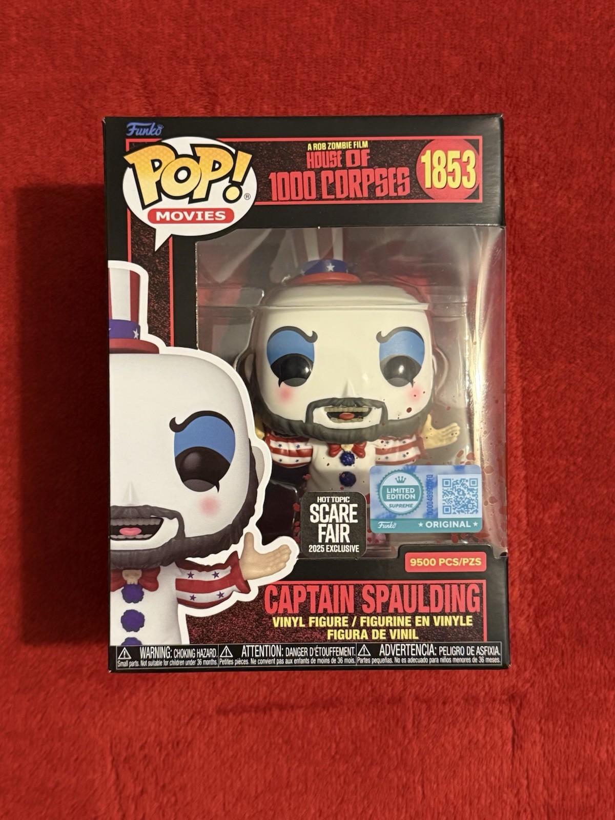 Funko Pop Captain Spaulding #1853 Scare Fair 2025 Hot Topic 9500PCS W ...