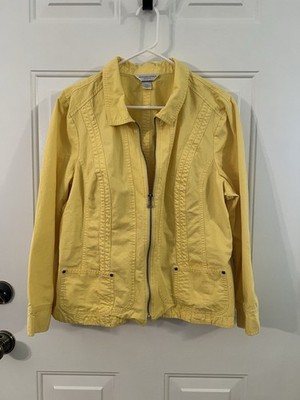 Christopher & Banks Women’s Petite P XL Yellow Spring Jacket Zip Front ...