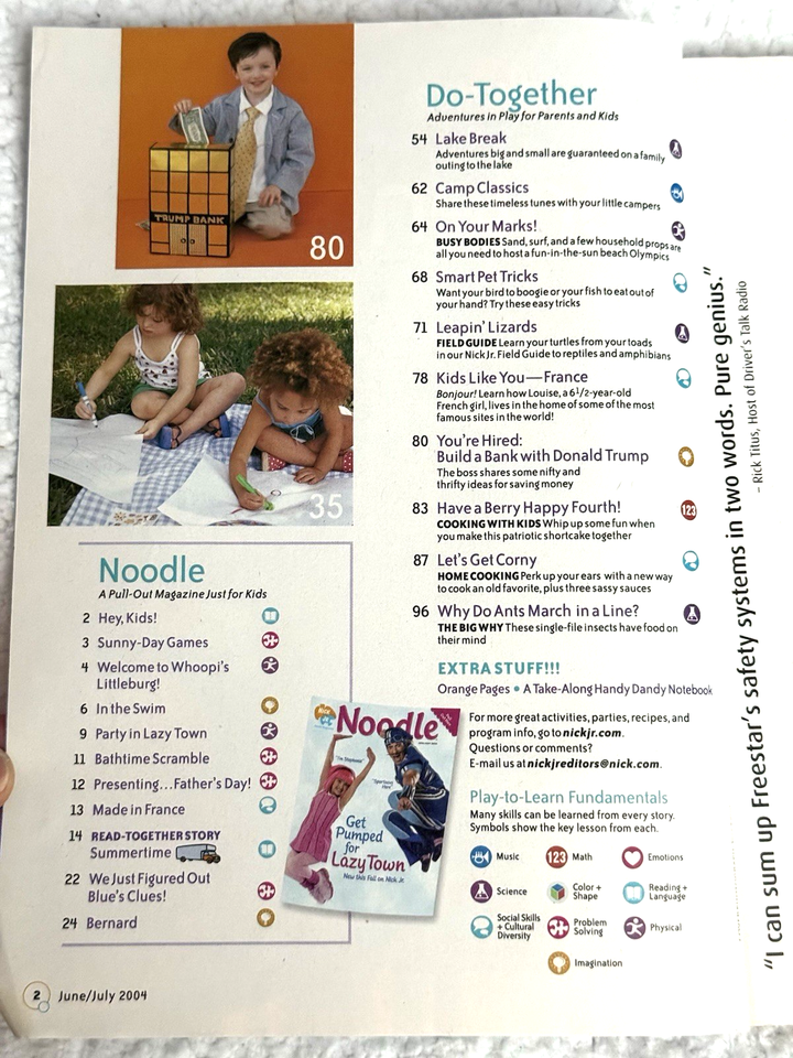 NICK JR FAMILY Magazine June July 2004 - Ready Set Summer 15 Lakeside ...