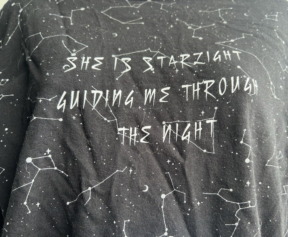 Rogue And Wolf Size M Long Black Top Dress Constellations Starlight VGC ...