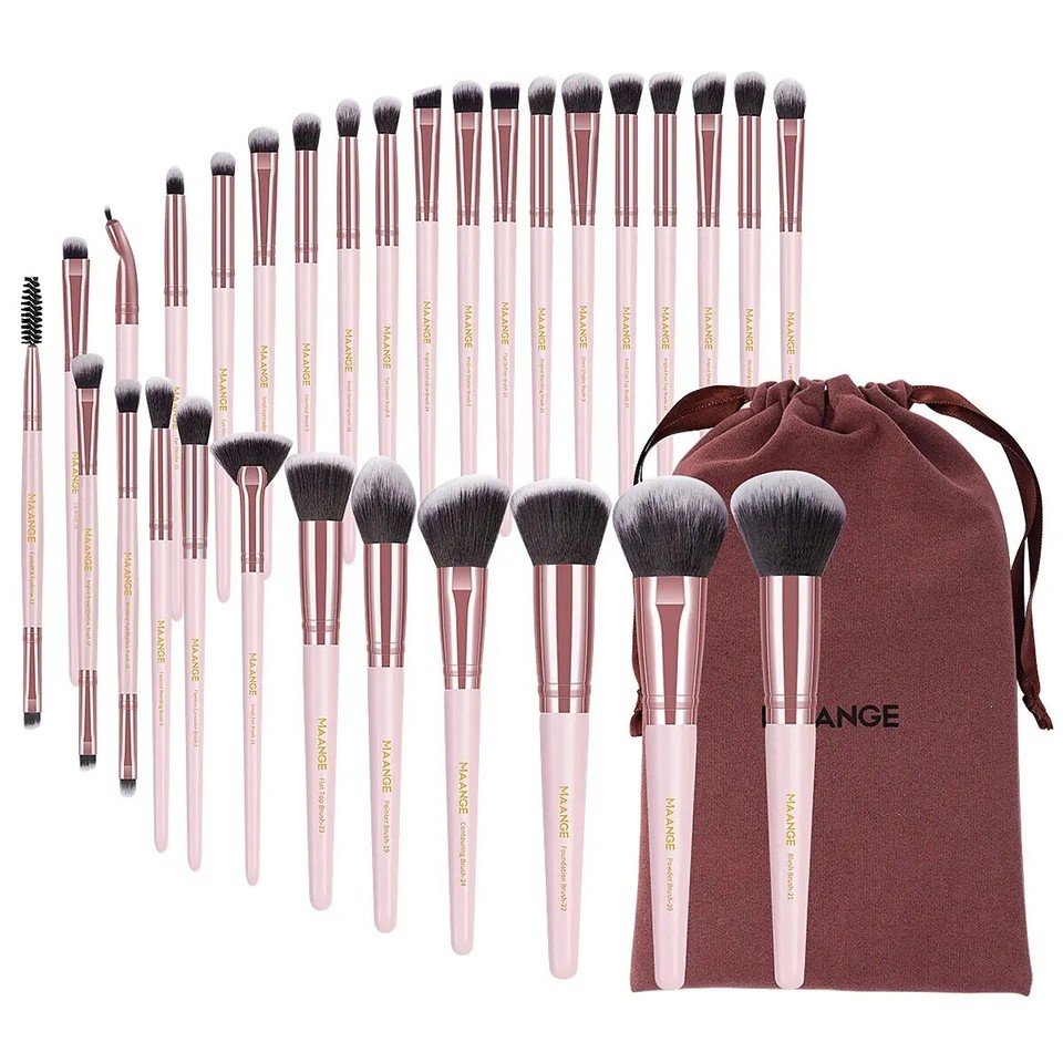 30pcs Makeup Brush Set Foundation Concealers Eye Shadows Powder Blush ...