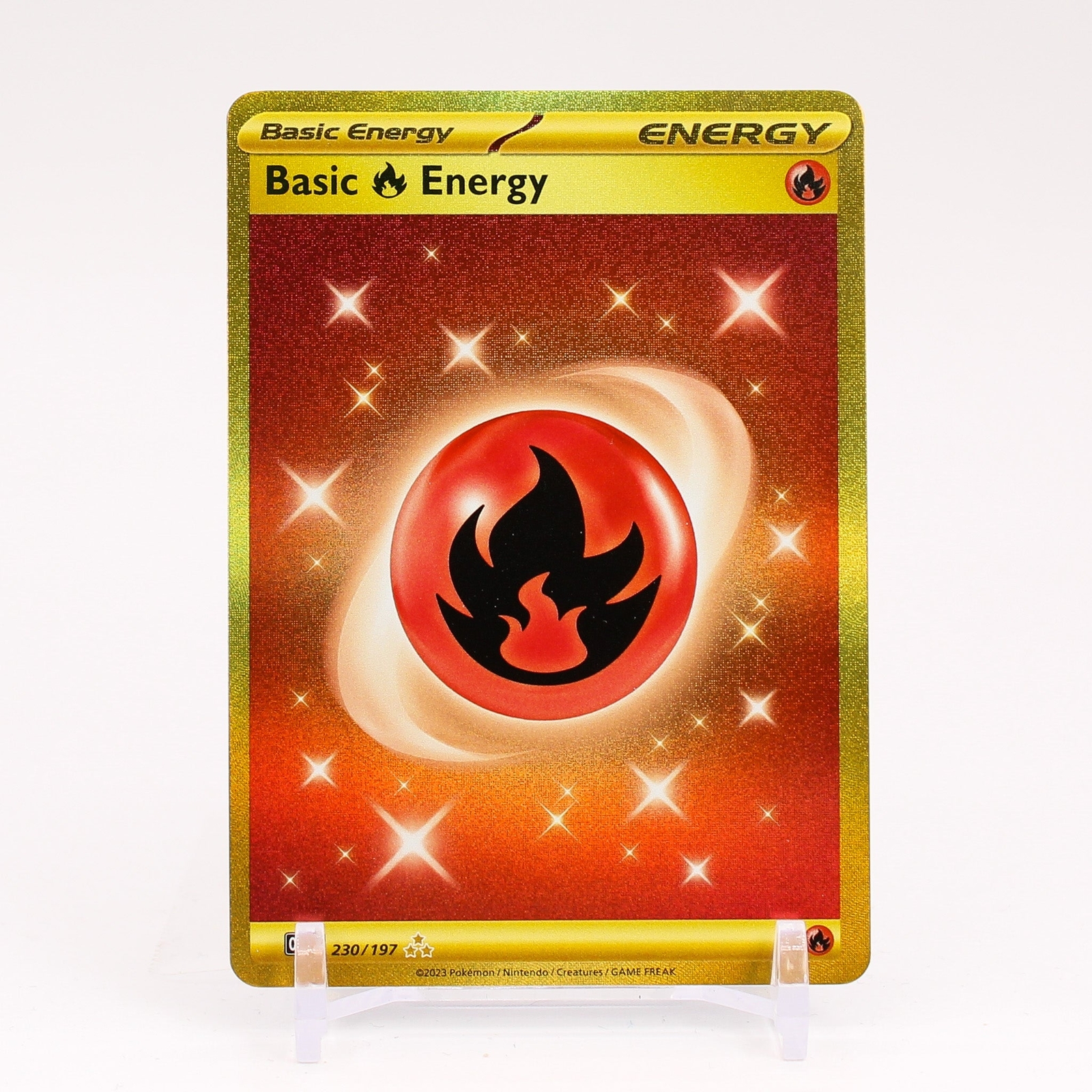 Basic Fire Energy - 230/197 Obsidian Flames Hyper Rare Gold - NM/MINT ...