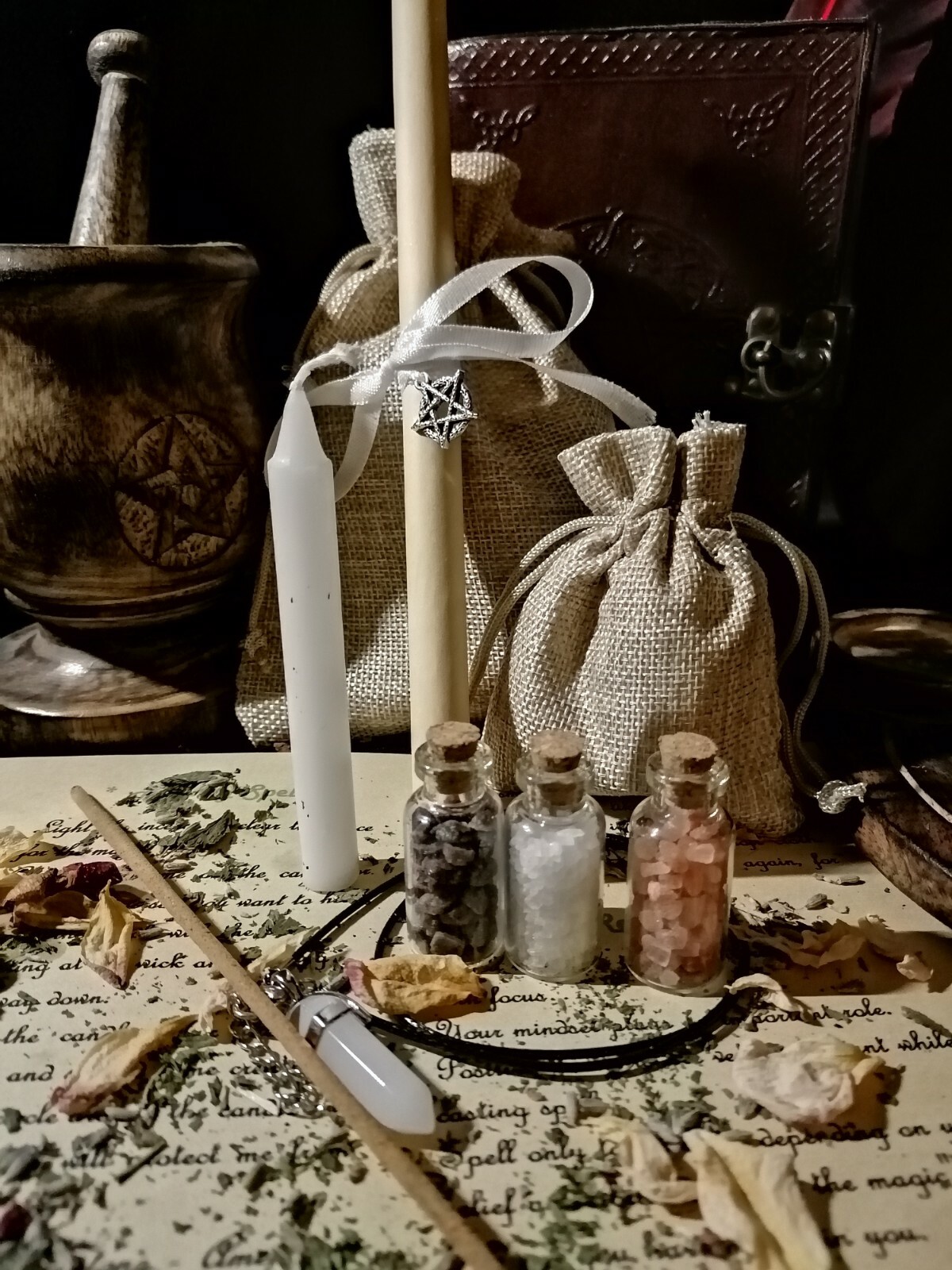 Aura Cleansing Spell Kit Ritual Magic Witchcraft Wicca Pagan White ...