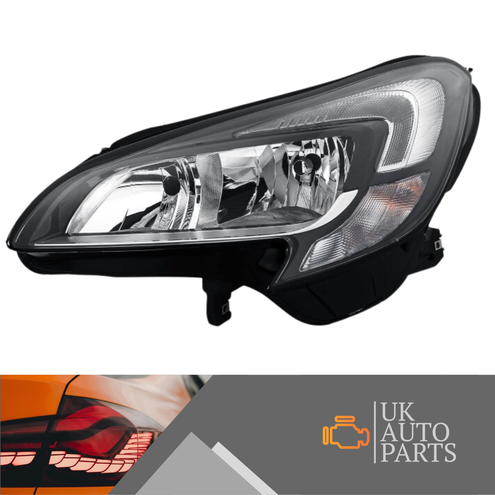 Headlight Vauxhall Corsa E LED DRL Passenger 2015-19 Headlamp Left Near ...