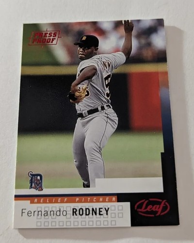 2004 Leaf Press Proof Red # 32 Fernando Rodney Parallel Card Detroit ...