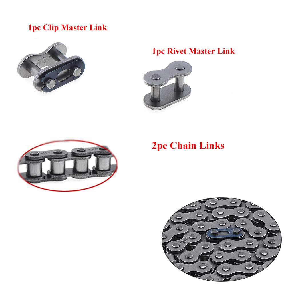 420 Chain Connecting clip Master Link & Rivet link For Motorcycle Atv ...