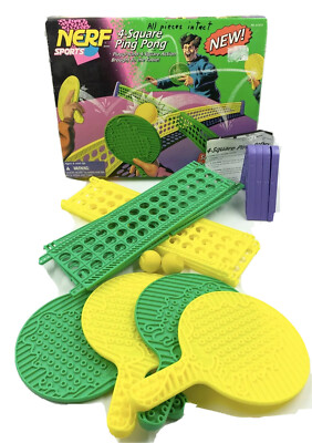 VTG Nerf Ping Pong Sports Game 4-Square Table Fun Game 1996 | eBay