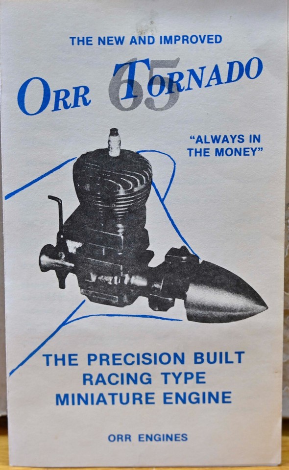 ORR 65 Tornado engine casting kit for balsa model airplane machine ...