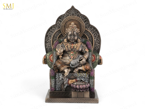 Copper Finish Kuber Ji God of Wealth Yakshas Kuber Lokapala Statue ...