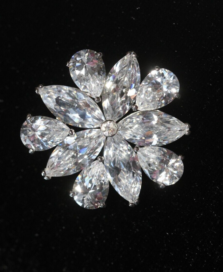 Vintage Sparkling Marquise & Teardrop Rhinestone Flow… - Gem