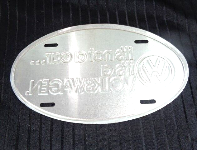 It's Not A Car It's A Volkswagen Vintage VW Booster Oval License Plate ...