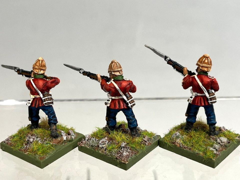 28MM Zulu War PAINTED 24th Regiment of Foot British Infantry Black Tree ...