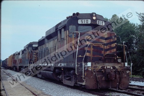 Original Slide GM&O Gulf Mobile & Ohio 510 EMD GP30 1984 East Dubuque ...