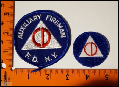 Military Patches Civil Defense NYFD Aux Fireman & Cap Patch New Old ...