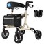 Walk Mate Rollator Walker For Seniors w/cup Holder, 8" Wheels, Folding ...